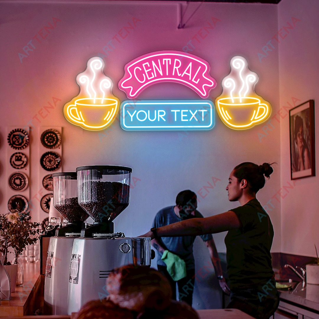 Custom Coffee Shop Neon Sign, Bar Decor LED Neon Sign, Cafe Cup Neon ...