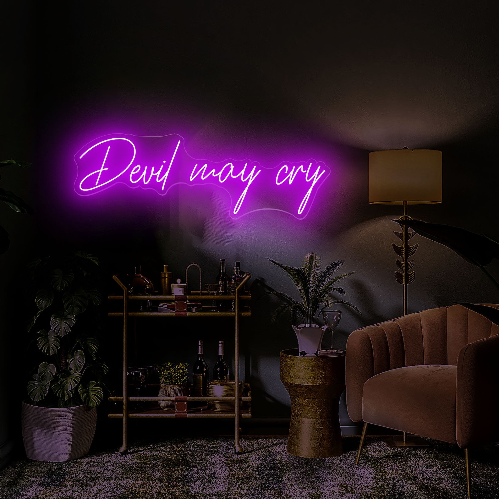 Devil May Cry Neon Sign, Custom Neon Sign Bedroom, Neon Bar Sign Decor ...