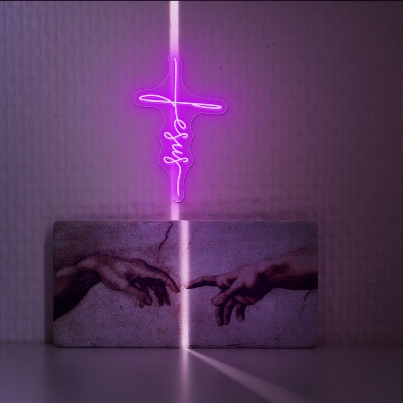 Jesus Neon Sign, Jesus Christ Led Sign, Home Decor, Custom Neon Sign ...