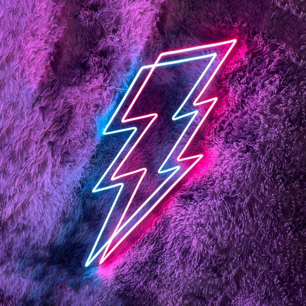 Custom Neon Lightning Bolt - Etsy
