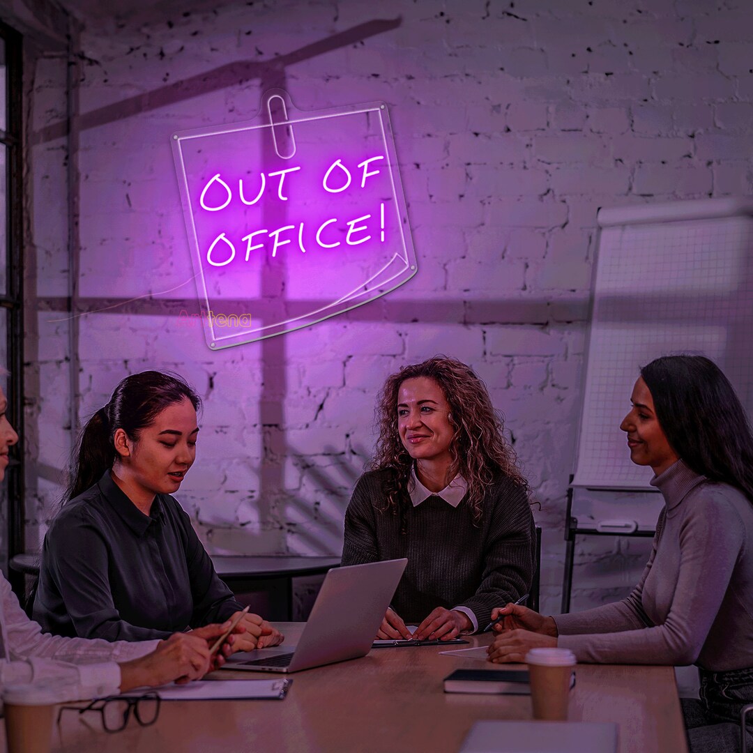 Out of Office Neon Sign 3D Carving Neon Sign Out of Office Art Home ...
