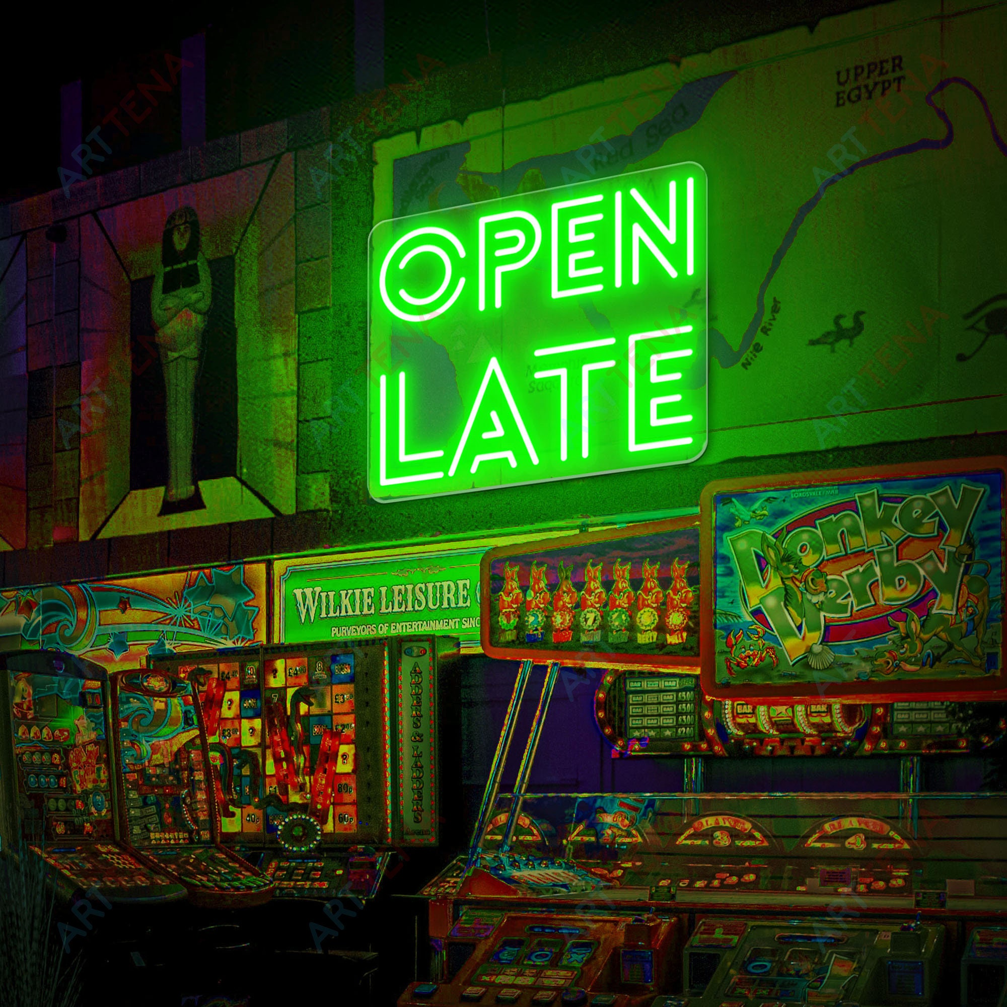 Open Late Neon Sign, Open Neon Bar, LED Open Sign, Open Sign for ...