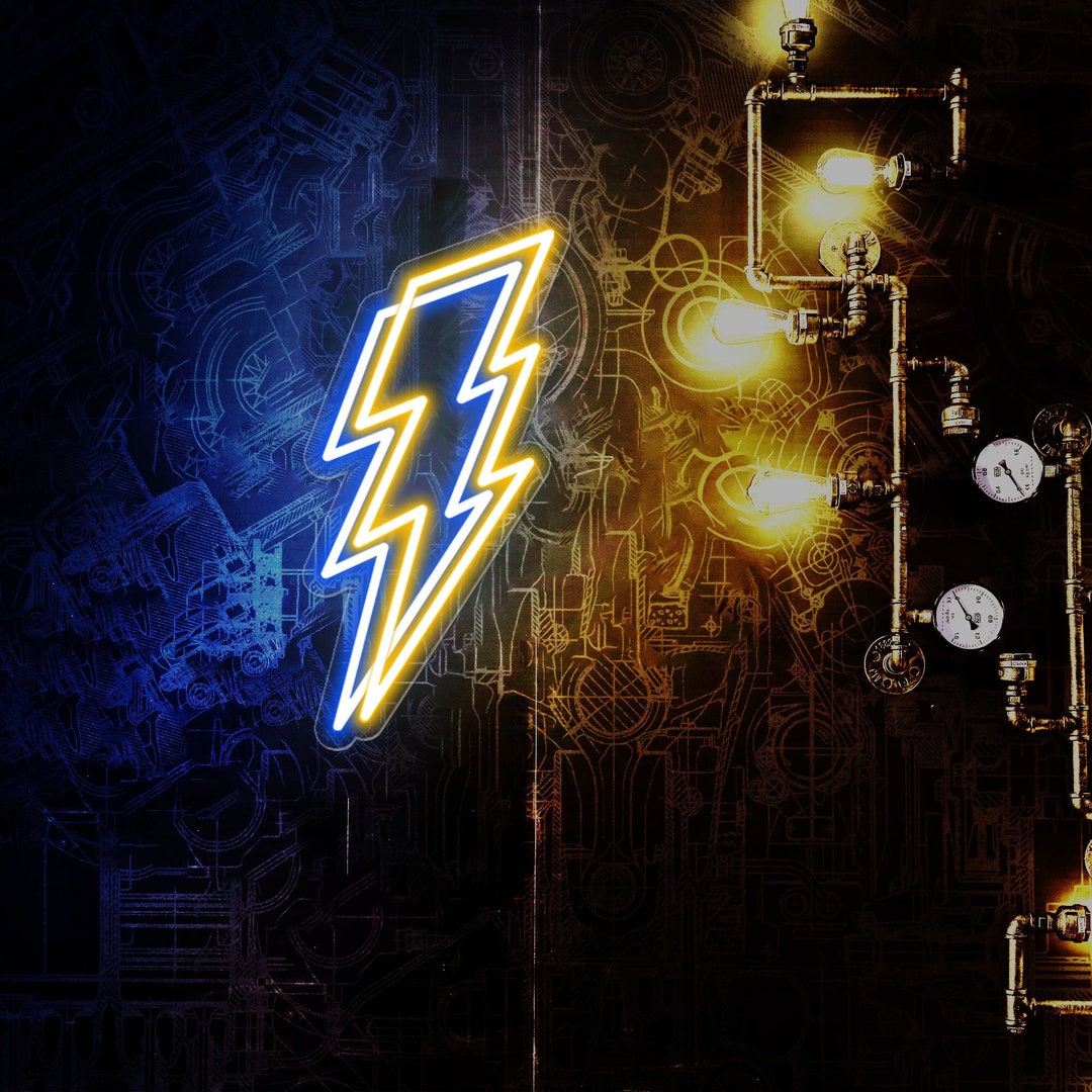 Lightning BOLT LED Neon Sign Signs for Bedroom Game Room - Etsy