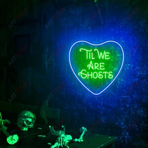Til We Are Ghost Neon Sign, Wedding Backdrop Neon Sign, Gothic Home ...