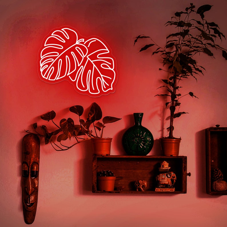 Monstera Leaf Neon Signs Plant Neon Sign Custom Neon Sign - Etsy