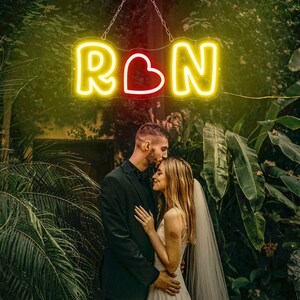 Custom Couple Name Initials Sign Personalised Couple Name Sign Wedding ...