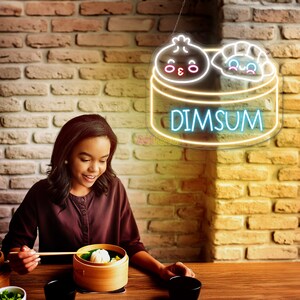 Dim Sum Open Neon Sign, Dim Sum Neon Sign, Chinese Food Sign, Dim Sum ...