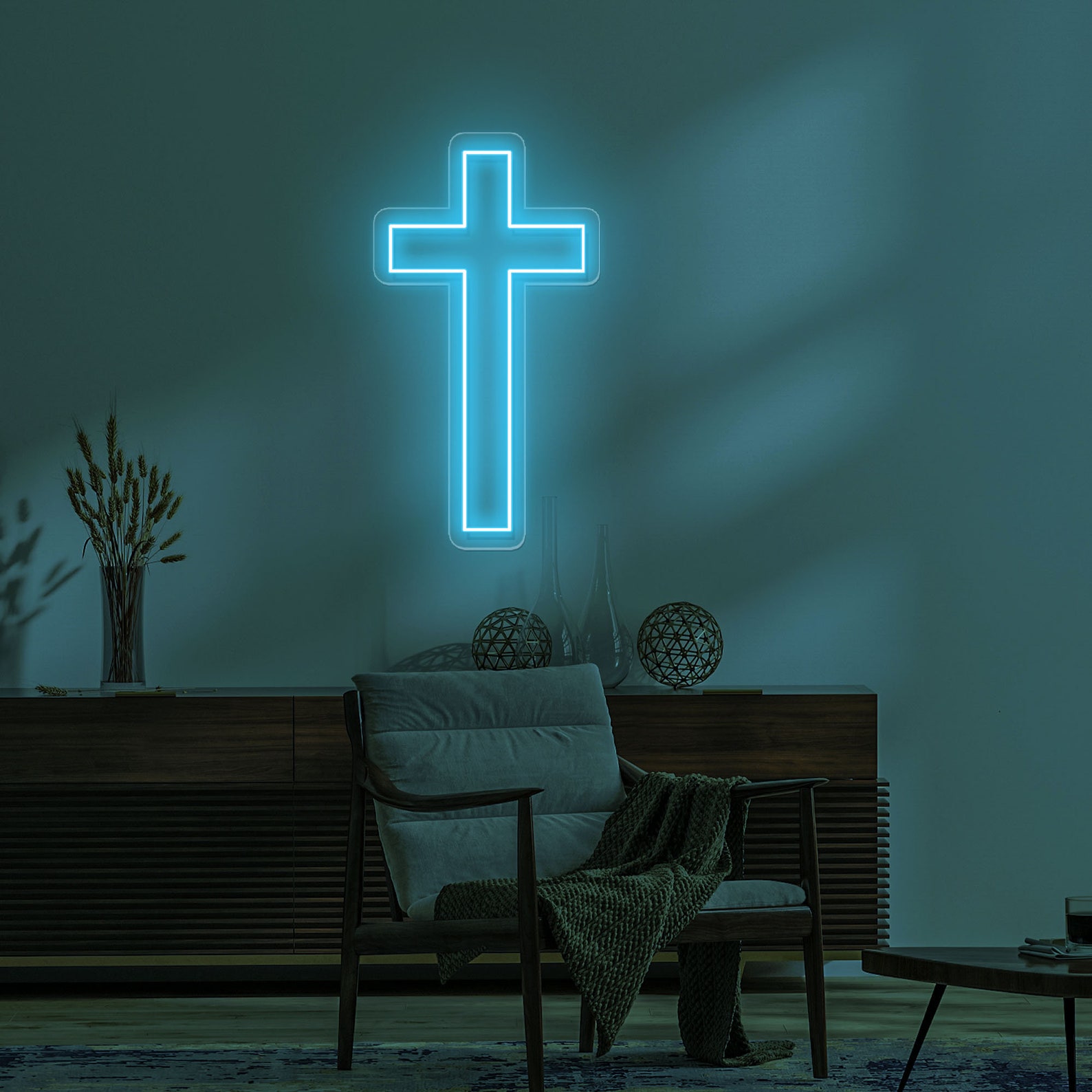 Holy Cross LED Neon Sign Cross Jesus Home Decoration Flex - Etsy