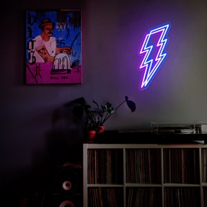 Lightning BOLT LED Neon Sign, Signs for Bedroom Game Room Decoration ...