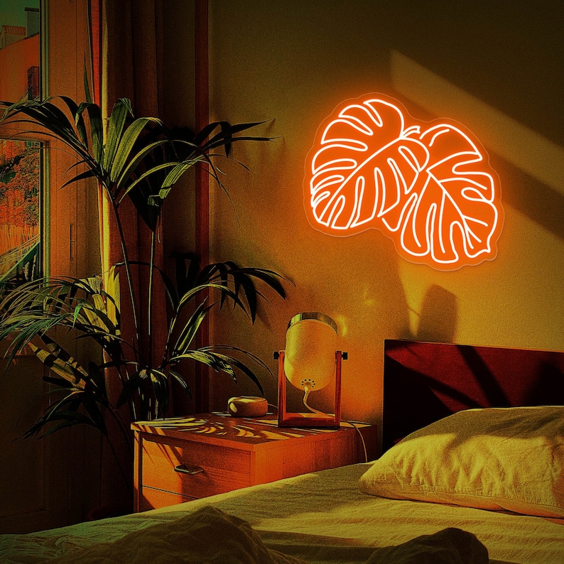 Monstera Leaf Neon Signs Plant Neon Sign Custom Neon Sign - Etsy