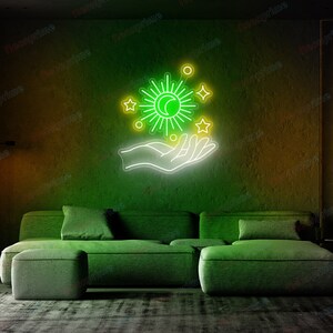 Custom Galaxy Hand Neon Sign, Wedding Neon Signs,wall Decor, Neon Sign ...