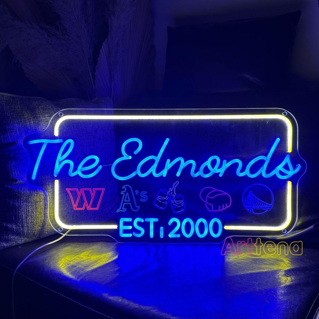 Custom Bar Neon Sign Bar Name Sign Custom Bar Restaurant Custom Name ...