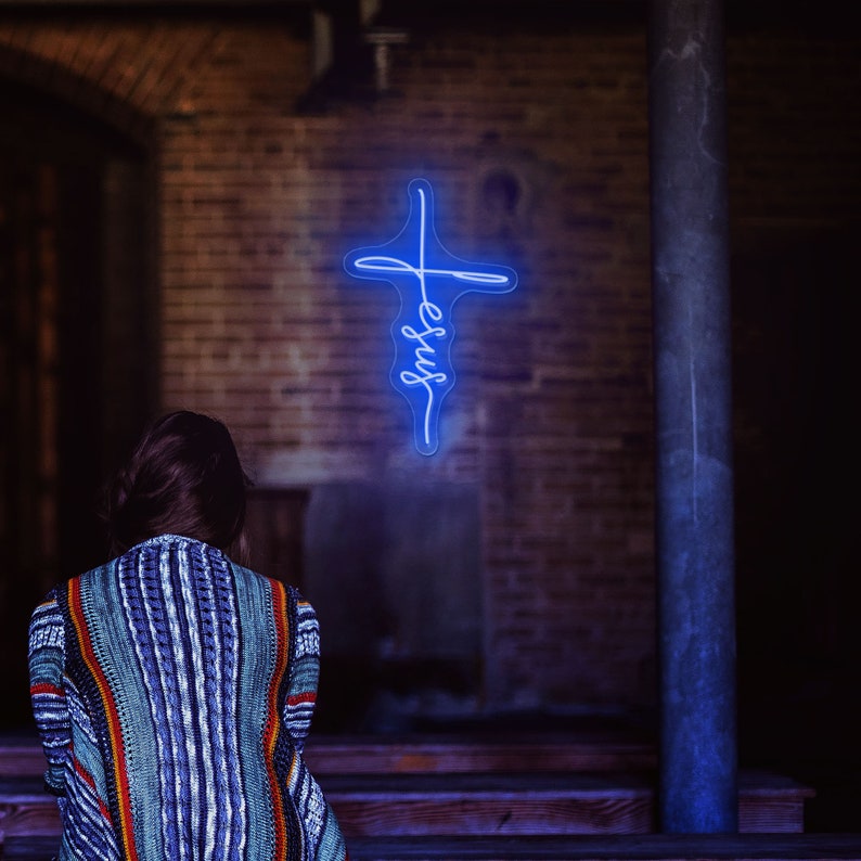 Jesus Neon Sign, Jesus Christ Led Sign, Home Decor, Custom Neon Sign ...