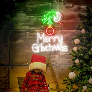 Custom Merry Grinchmas Neon Sign ,custom LED Grinch Neon Sign, Neon ...