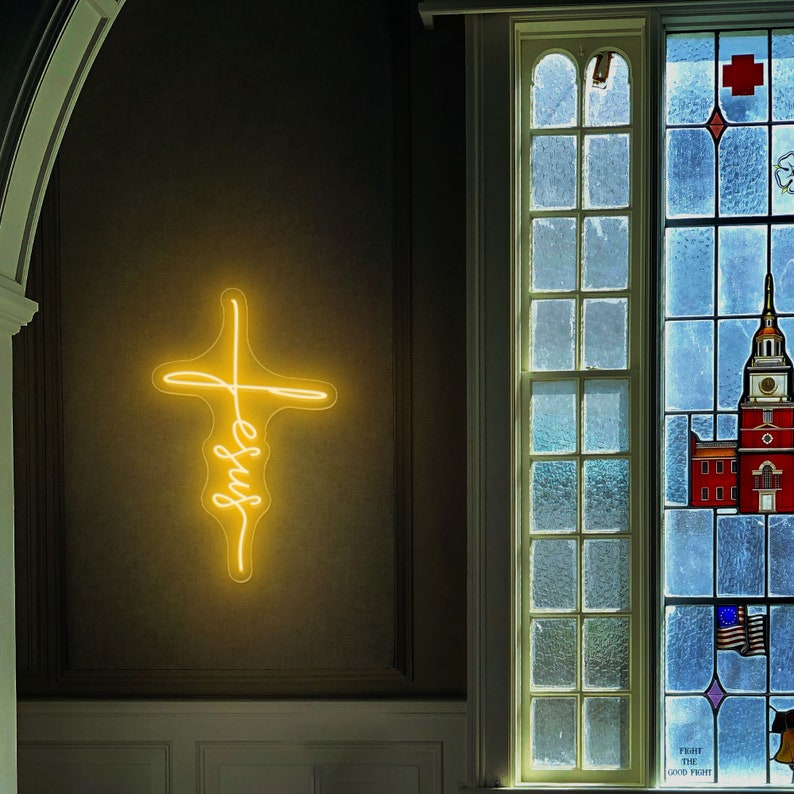 Jesus Neon Sign Jesus Christ Led Sign Home Decor Custom - Etsy