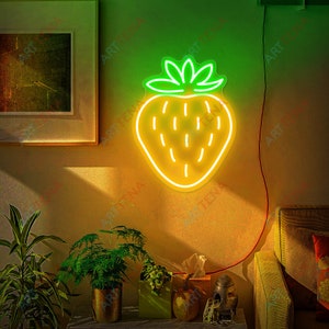 Strawberry Neon Sign,berry Led Light Kitchen Decor,custom Strawberries ...