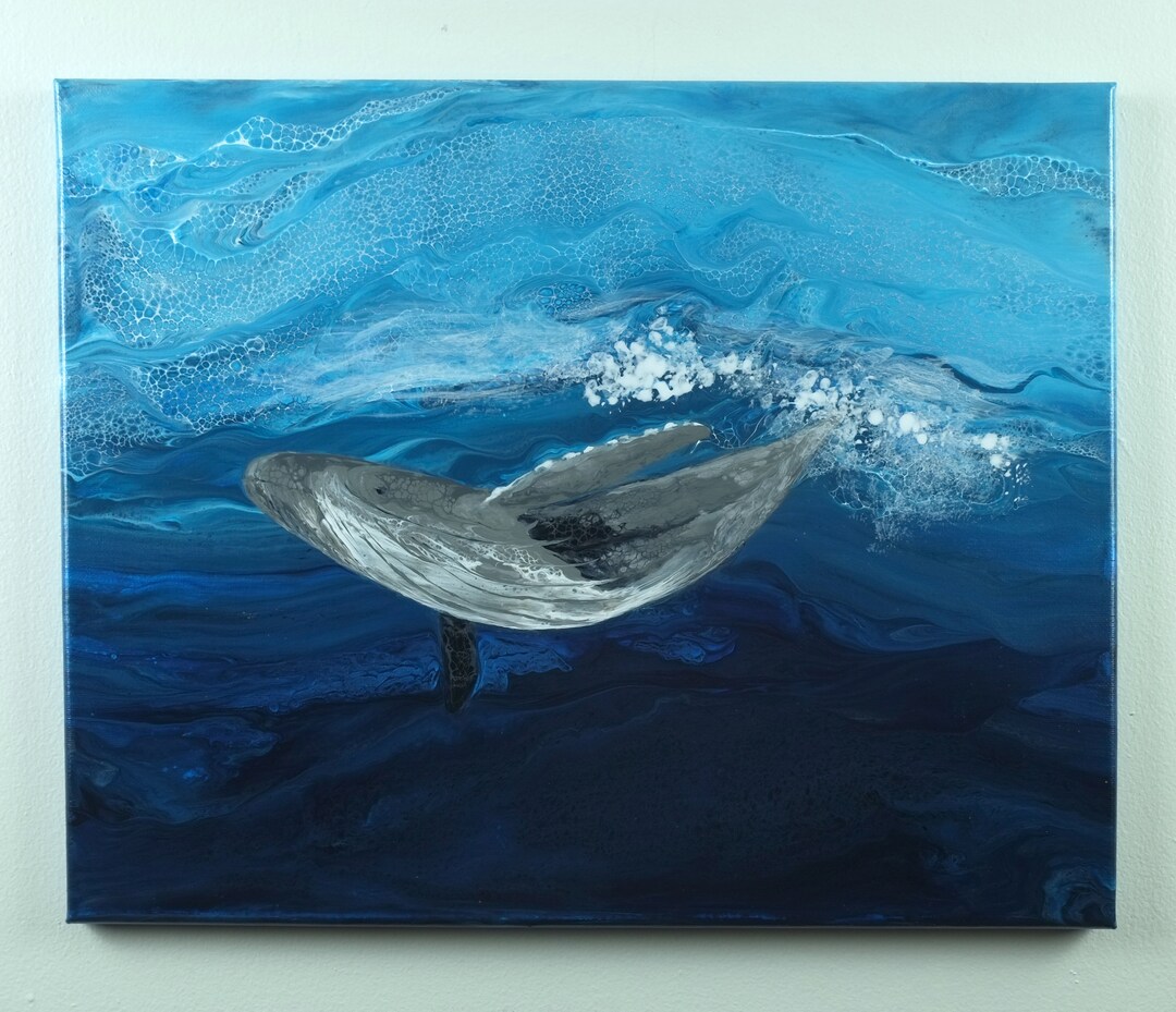 Humpback Whale Wall Decor Painting - Etsy