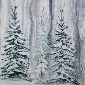Snowy Winter Scene Wall Decor With Bridge - Etsy