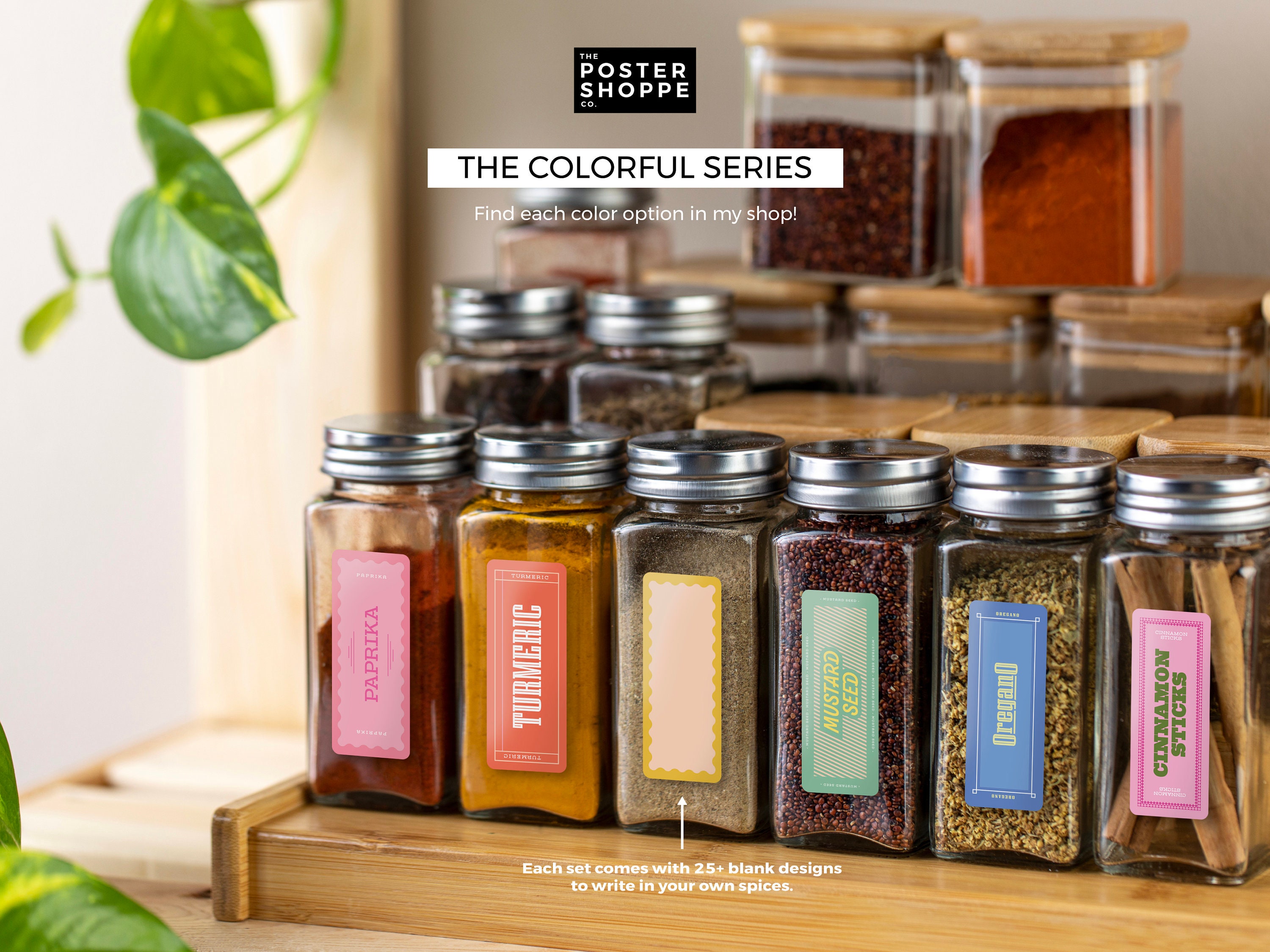 BEIGE SPICE Labels Neutral, 50 Spice Labels, At-home, Templates, 40 ...