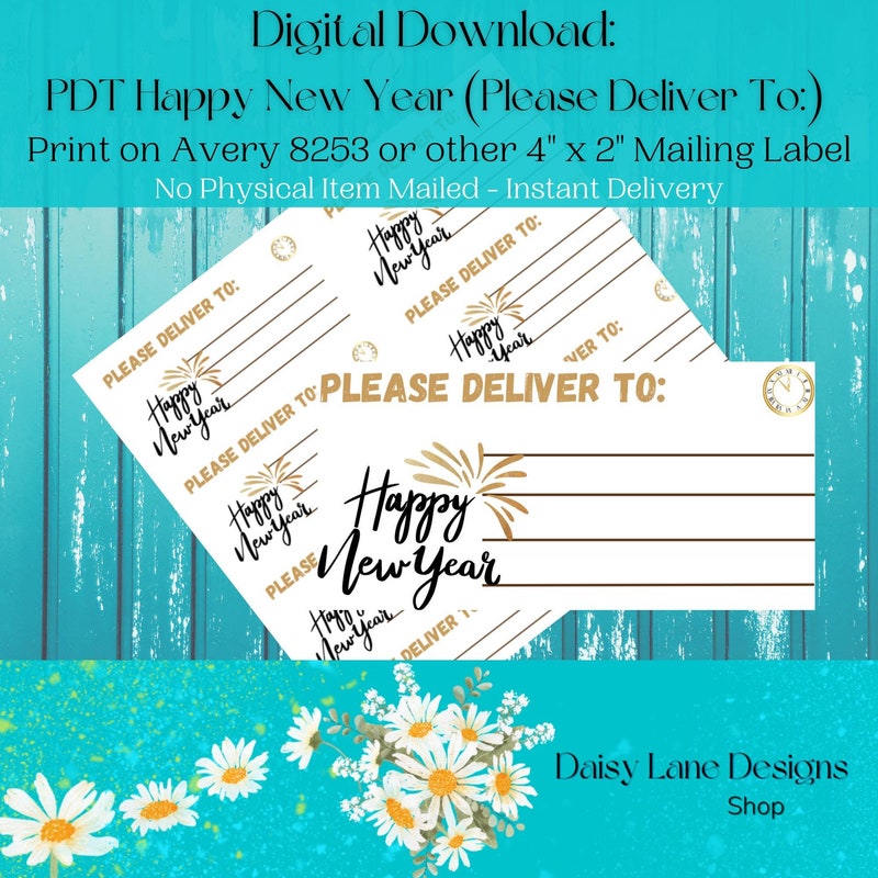 Mailing New Year Sticker - Etsy
