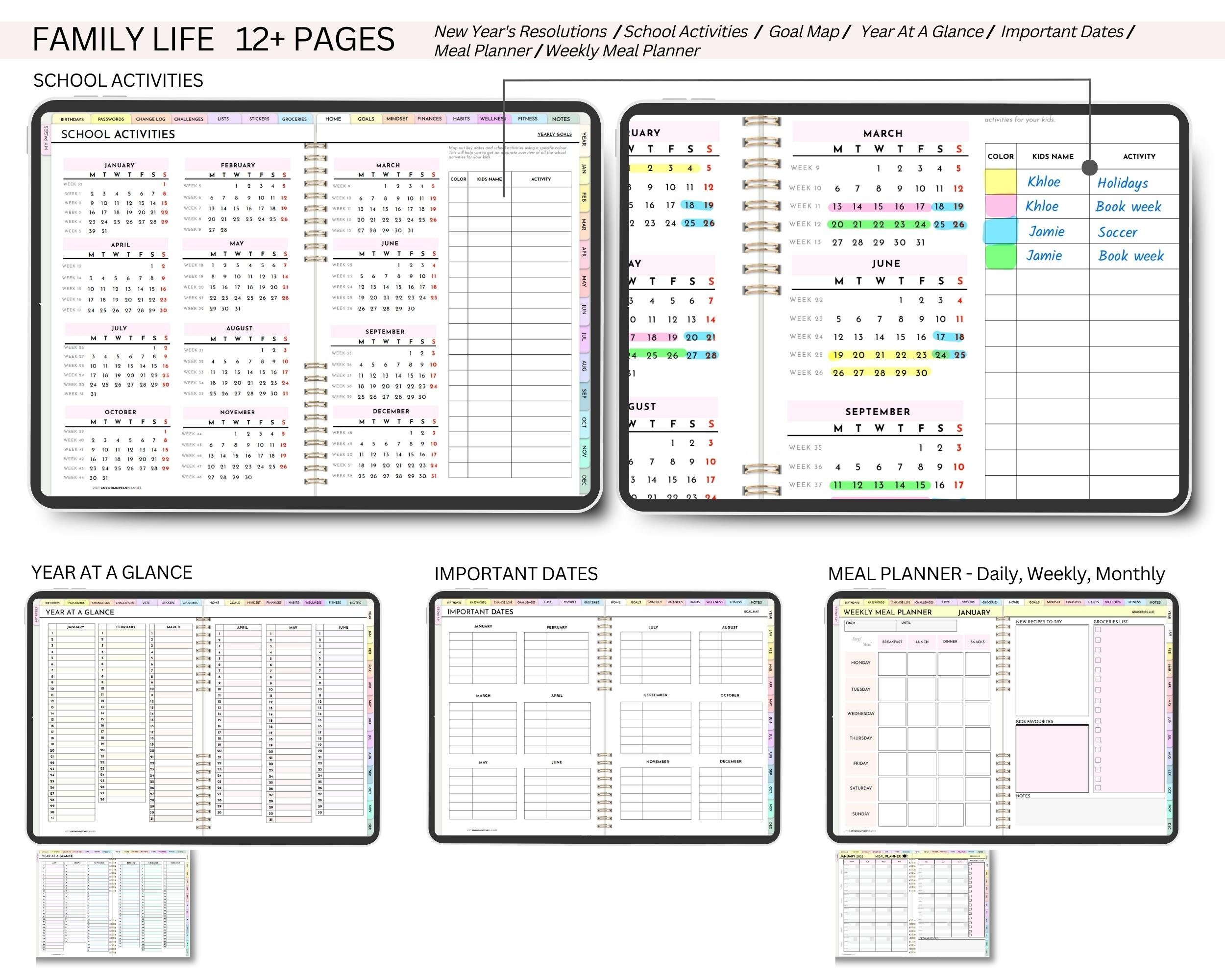 Digital Planner, Dated Goodnotes Planner, iPad Planner, 2025 Planner ...