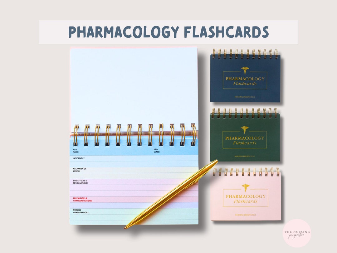 Pharmacology Flashcards | Nursing Student Pharm Index Cards | Nursing ...
