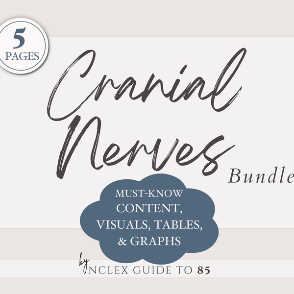 Nursing School Cranial Nerves - Etsy