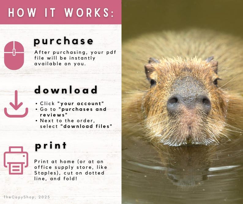 Printable Capybara Valentine's Day Tags | Capybara Valentine's ...