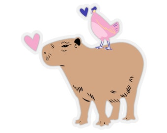 Milk Tea Capybara Decal, Waterproof Capybara Sticker, Boba Capybara ...