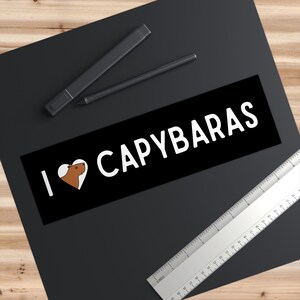 I Love Capybaras Bumper Sticker Funny Capybara Sticker Ok I Pull up ...