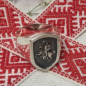 Made to Order! Sterling Silver Ring "pagonya" National Emblem of ...