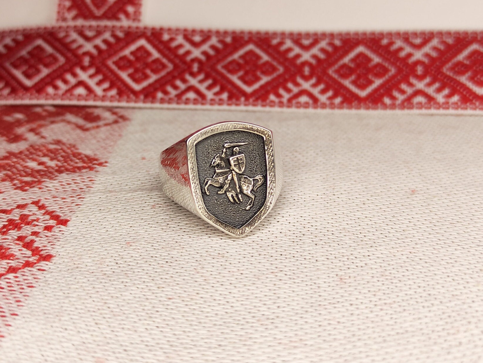 Made to Order! Sterling Silver Ring "pagonya" National Emblem of ...