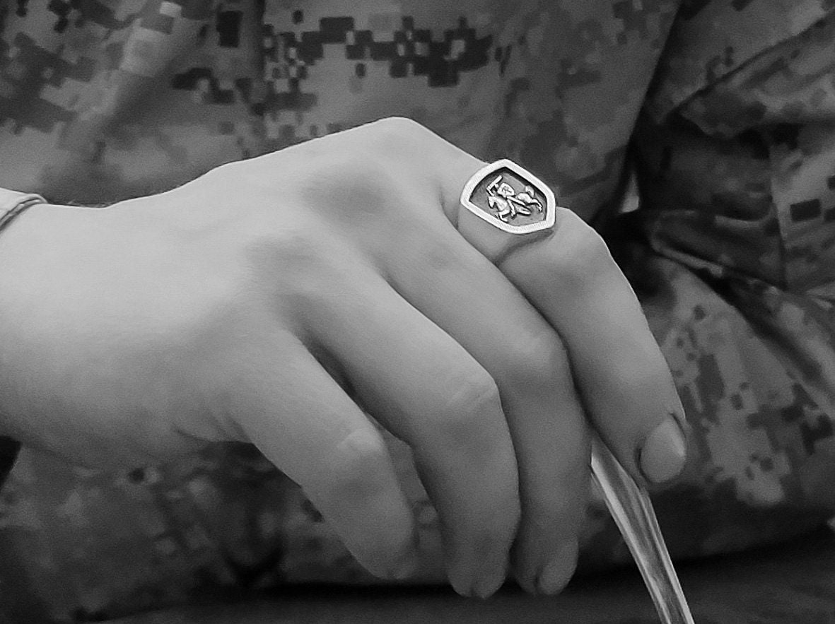 Made to Order! Sterling Silver Ring "pagonya" National Emblem of ...