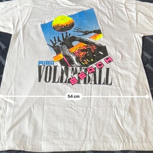 Vintage 90s Puma Beach Volleyball T-shirt: Neon Streetwear, Size L - Etsy