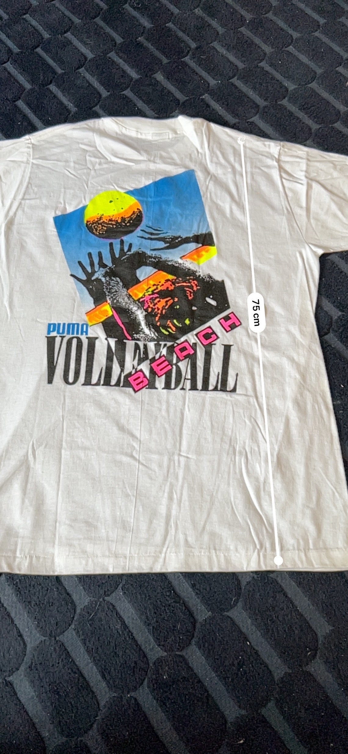 Vintage 90s Puma Beach Volleyball T-shirt: Neon Streetwear, Size L - Etsy