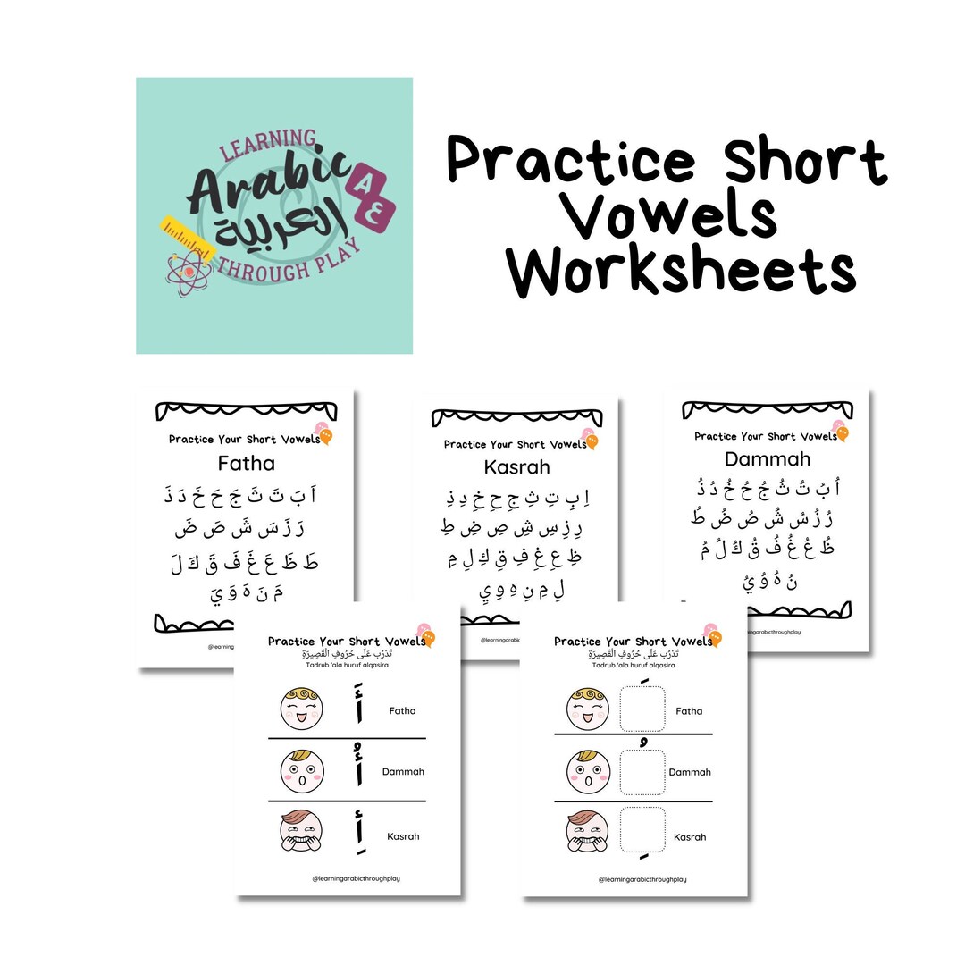 Practice Arabic Short Vowels Pronunciation Chart Learn Dialect Standard ...