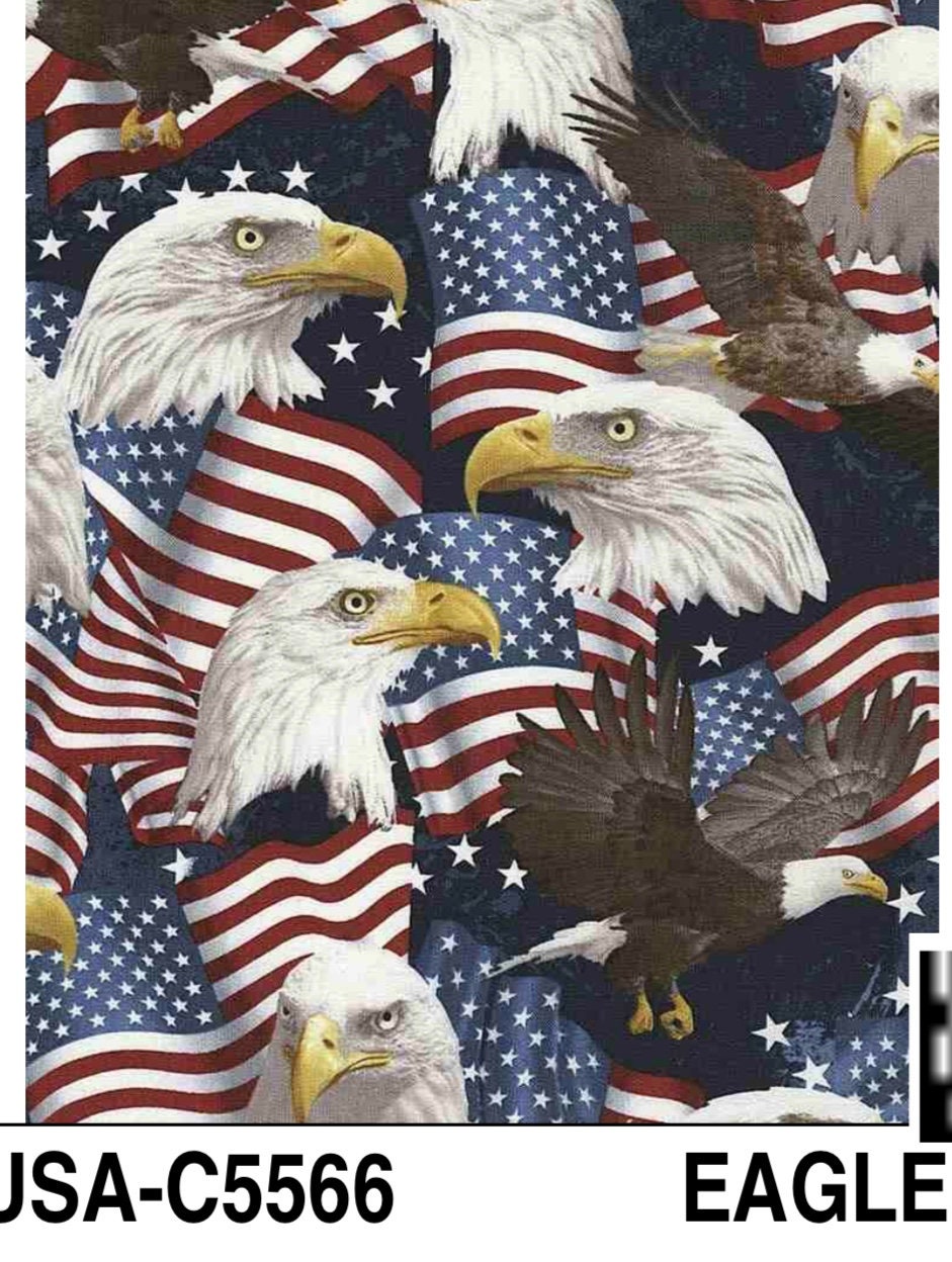 Patriotic Eagles and American Flags, Timeless Treasures - Etsy
