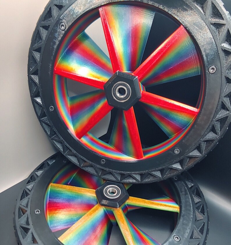 Rainbow Disc Golf Cart Wheels | Disc Golf Cart Wheels | Personalized ...