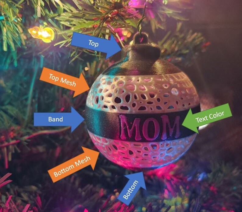 Customizable 3D Printed Bulb Ornament - Shatter Resistant - Etsy