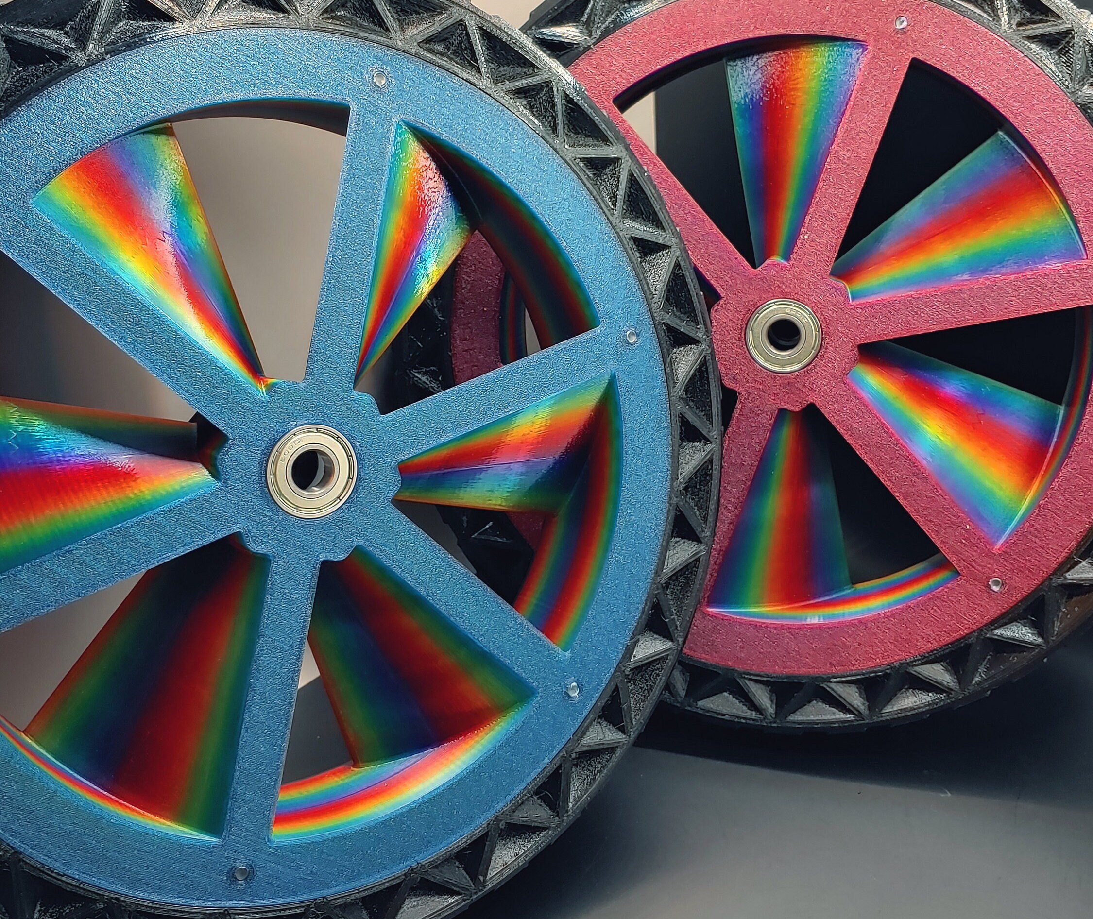 Rainbow Disc Golf Cart Wheels Disc Golf Cart Wheels Personalized Disc ...