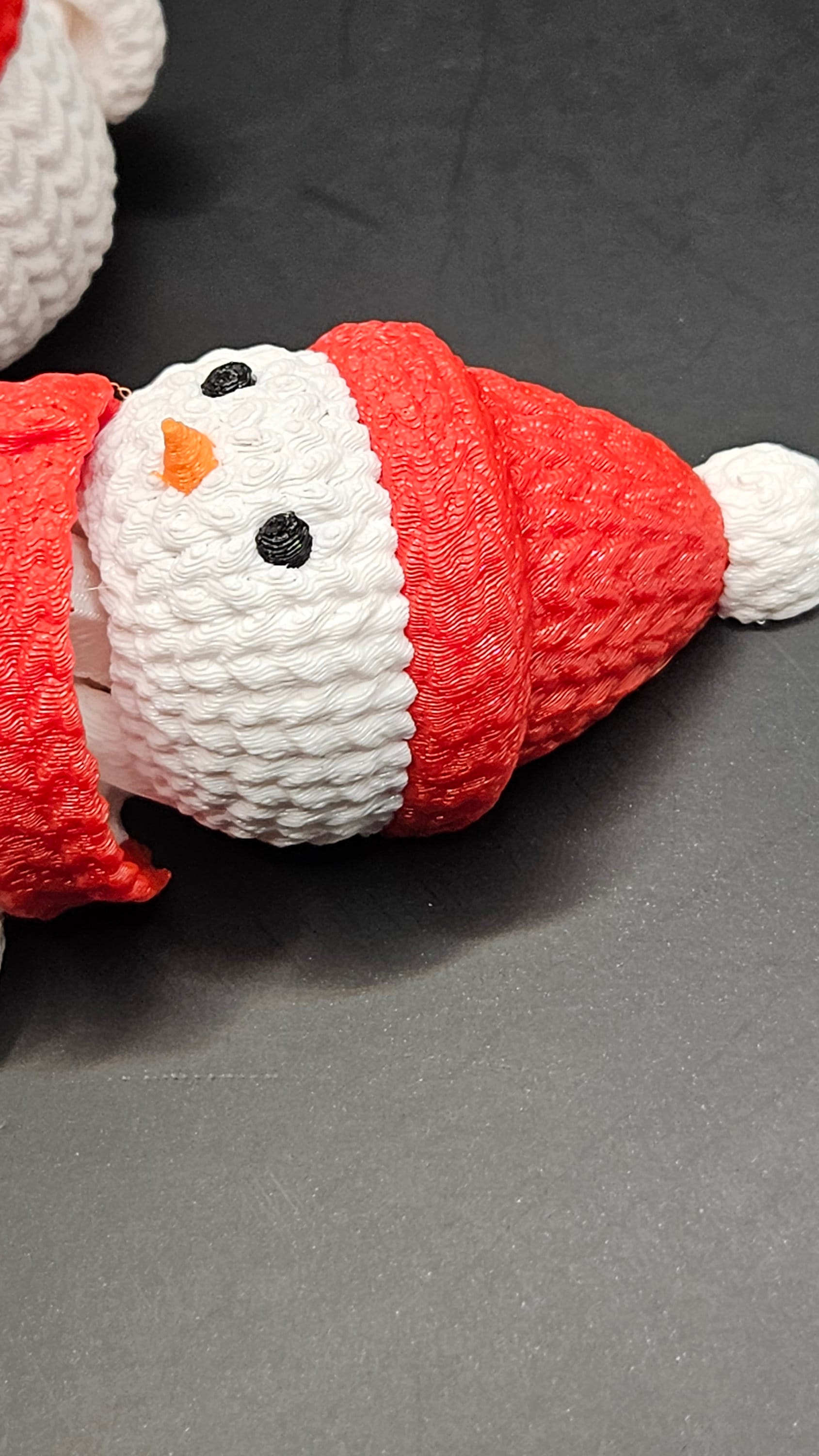 3D Printed Snowman Woven Texture Snowman Articulated Snowman Christmas ...