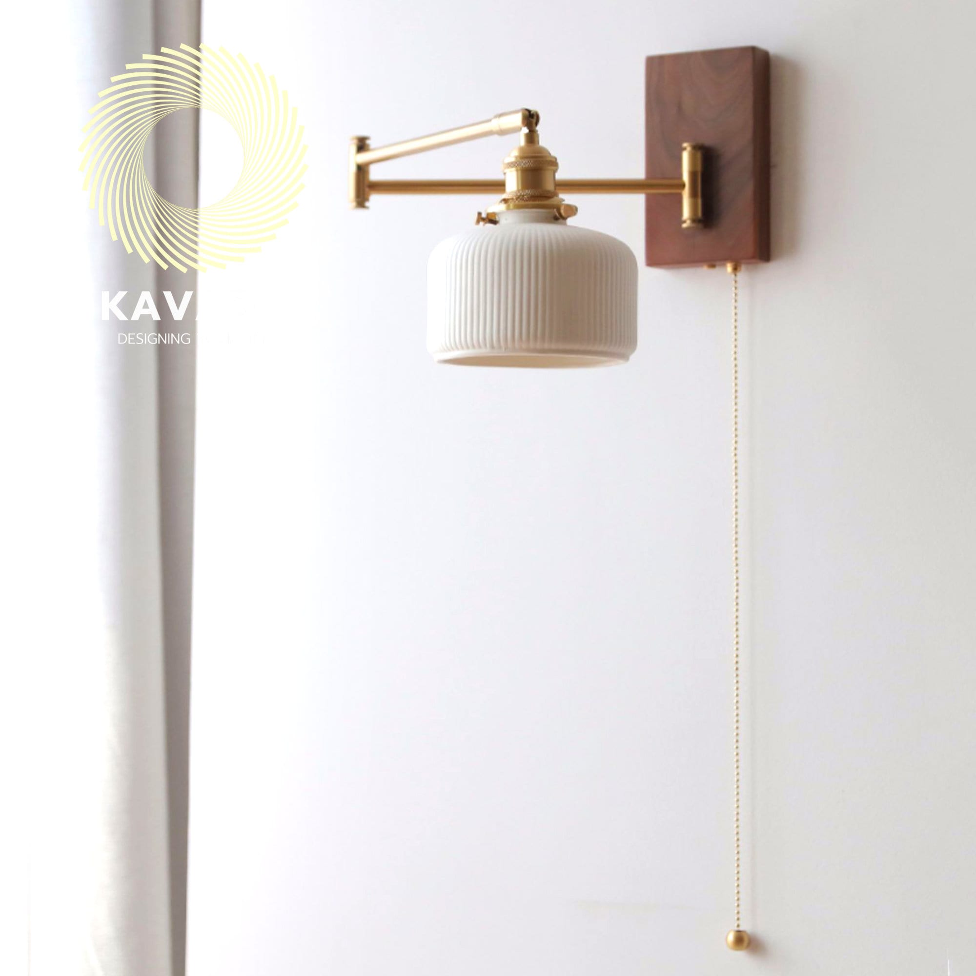 Ceramic Wall Sconce Lighting for Bedroom Wall Decor, Milk Glass Wall ...