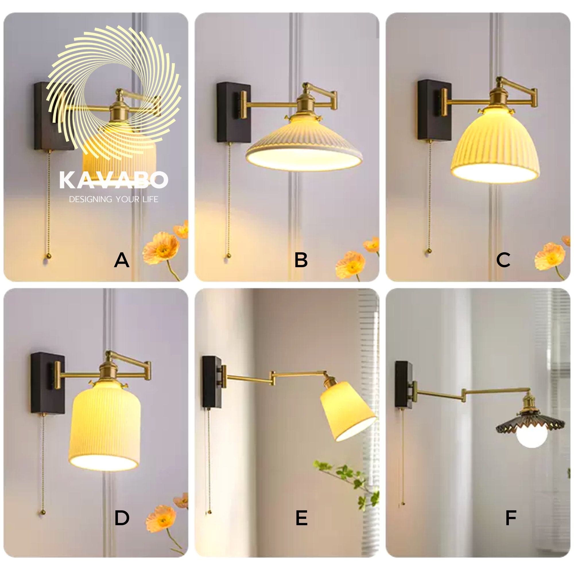 Ceramic Wall Sconce Lighting for Bedroom Wall Decor, Milk Glass Wall ...