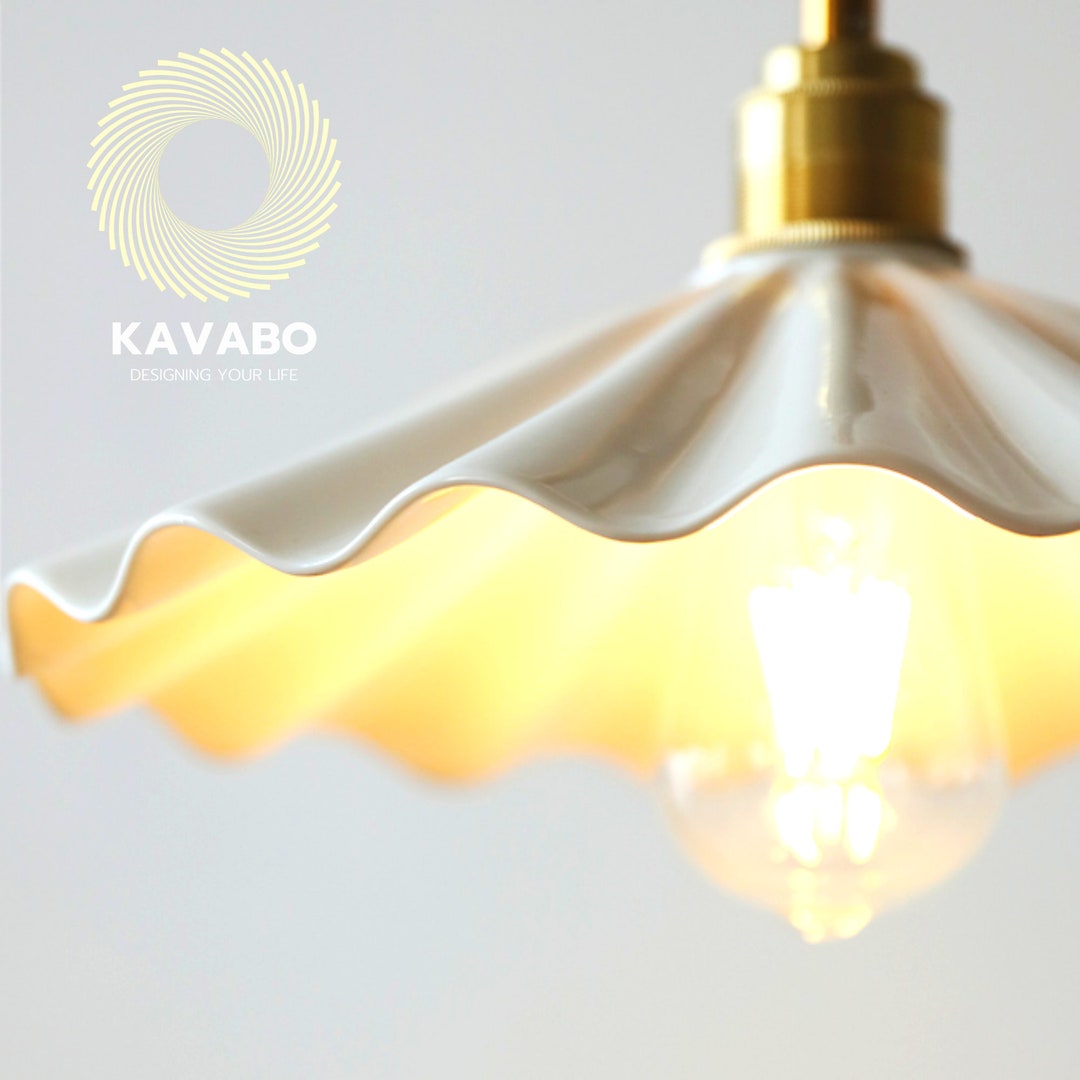 Ceramic Hanging Light for Kitchen Island, White Pendant Light for ...