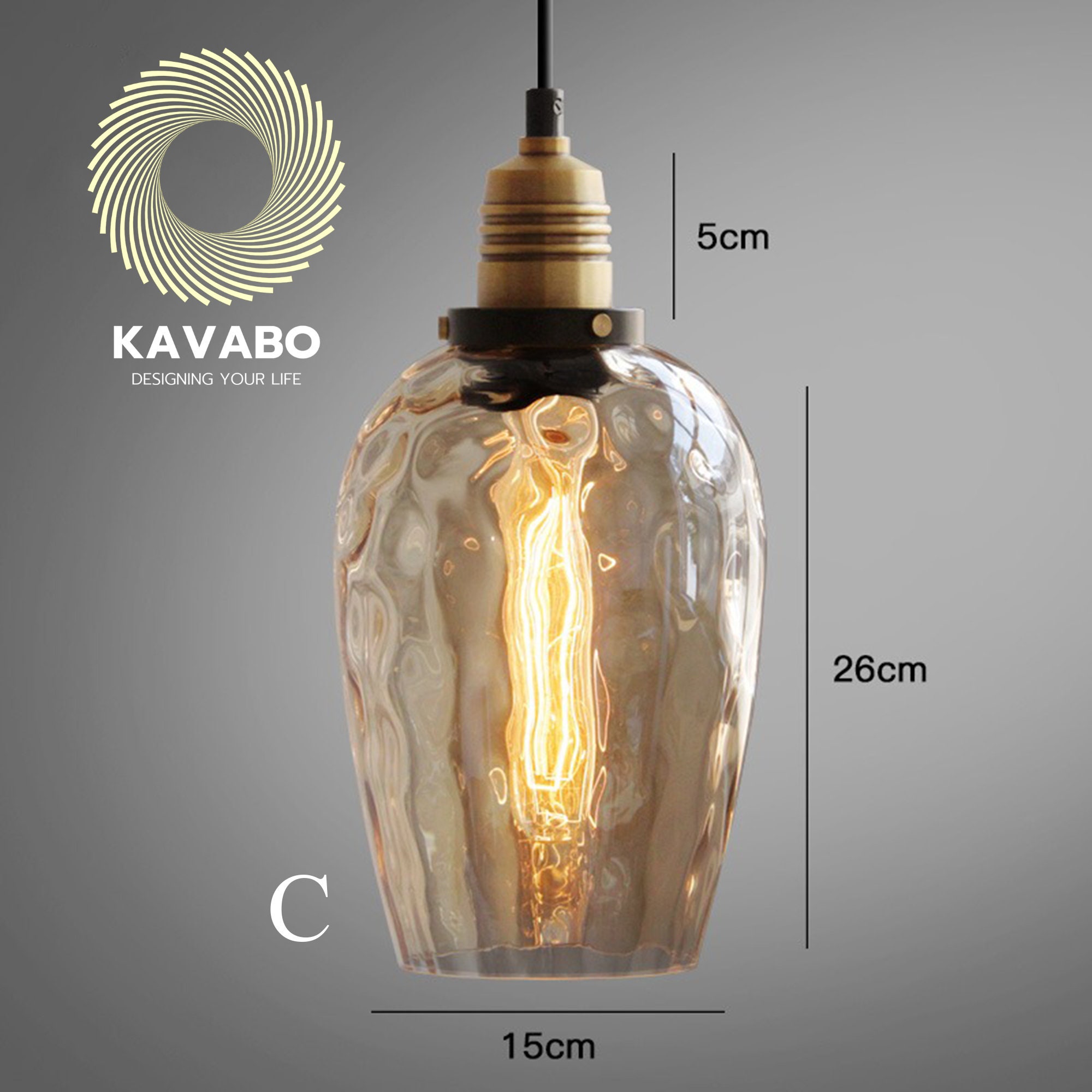 Vintage Pendant Light for Kitchen Island Rustic Glass Pendant - Etsy