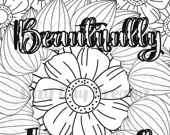 Inspirational Flower Mandala Coloring Page, Digital Download, PDF ...