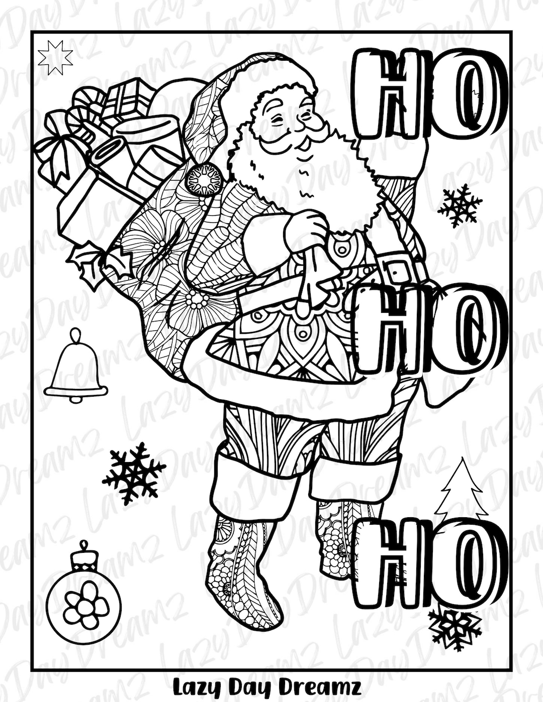 Christmas Coloring Pages, Printable PDF, Kid Activities, DIY Coloring ...