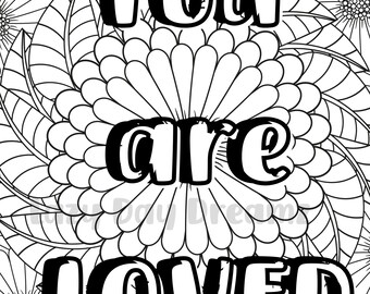 Inspirational Flower Mandala Coloring Page, Digital Download, PDF ...