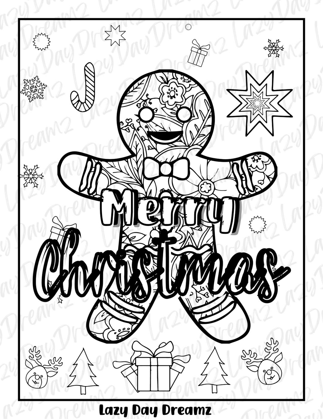 Christmas Coloring Pages, Printable PDF, Kid Activities, DIY Coloring ...