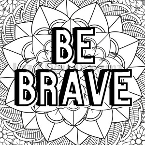 Inspirational Flower Mandala Coloring Page, Digital Download, PDF ...